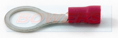 Red 10.5mm Ring Connectors/Terminals For 0.5-1.5mm² Cable (50pk) - H Bowers