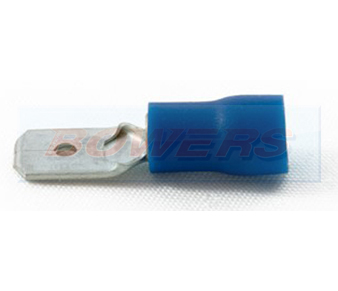 Blue Male 6.4mm Spade/Lucar Connectors/Terminals For 1.5-2.5mm² Cable ...