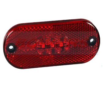 12v Red Oval LED Rear Marker Light Lamp - H Bowers