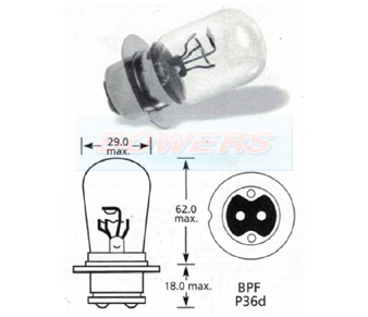 Lucas Bulb 12v 50/40w P36D LLB414 - H Bowers