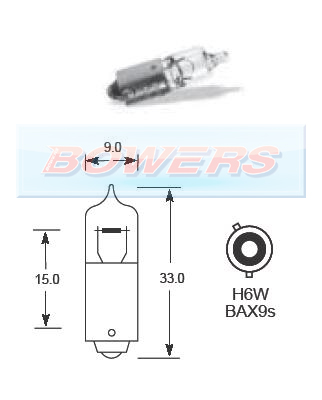 Lucas Bulb 12v 6w Halogen LLB434 - H Bowers