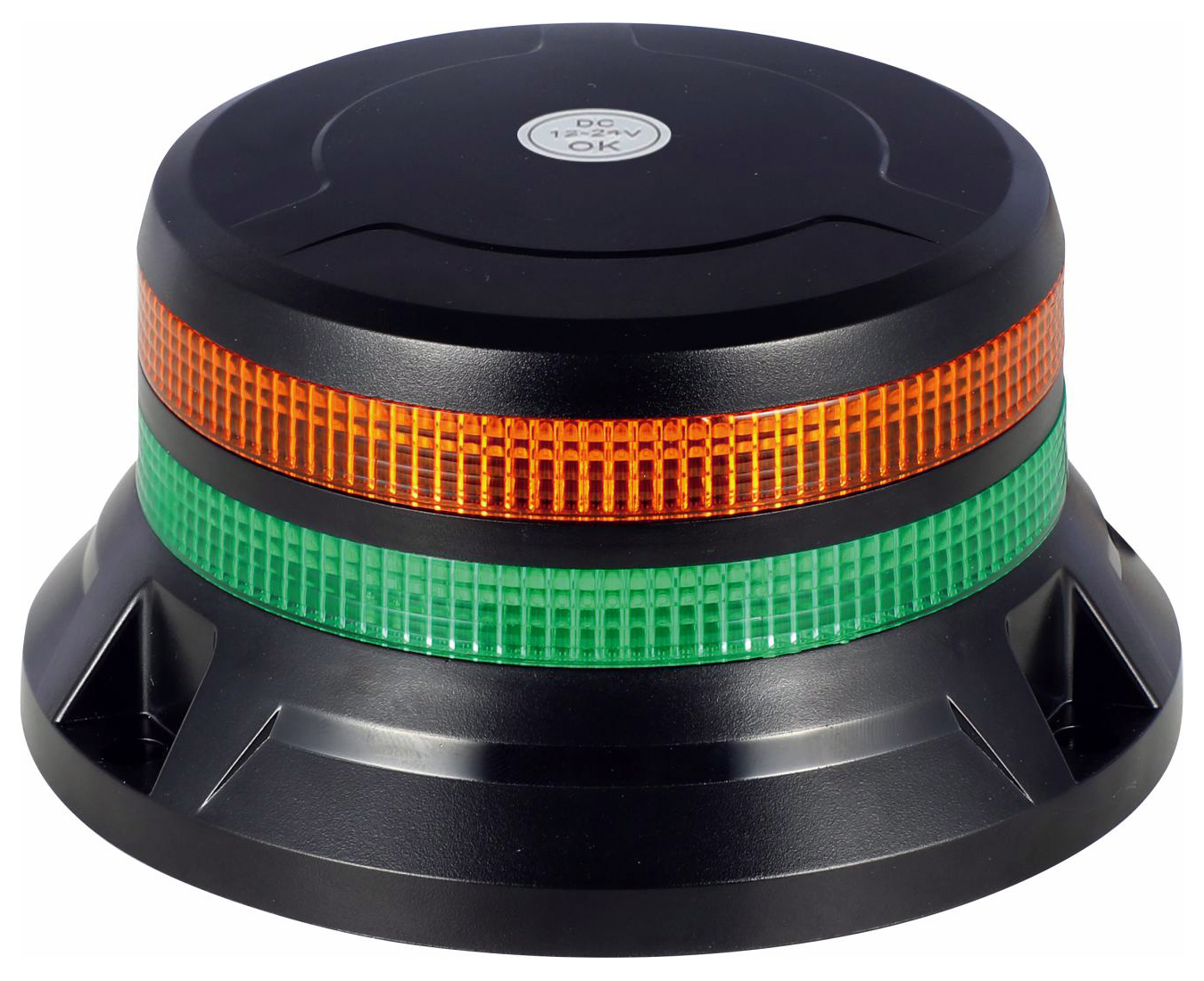 12v/24v 3 Bolt Mounting Dual Colour Amber/Green LED Flashing Beacon ...